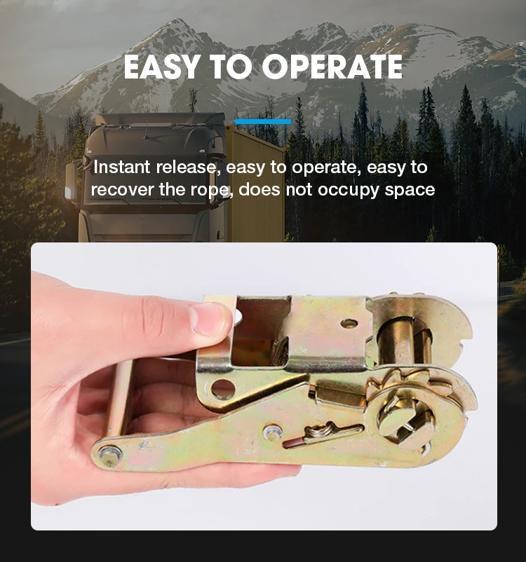 100mm 10000kg Cargo Lashing Ratchet Tie Down Ratchet Buckle For Lashing ...