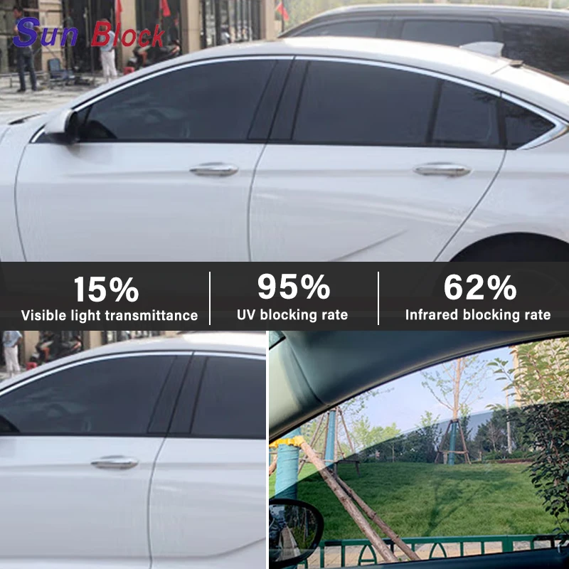 1PLY Sun Block Car Tint Film - Privacy & UV Protection