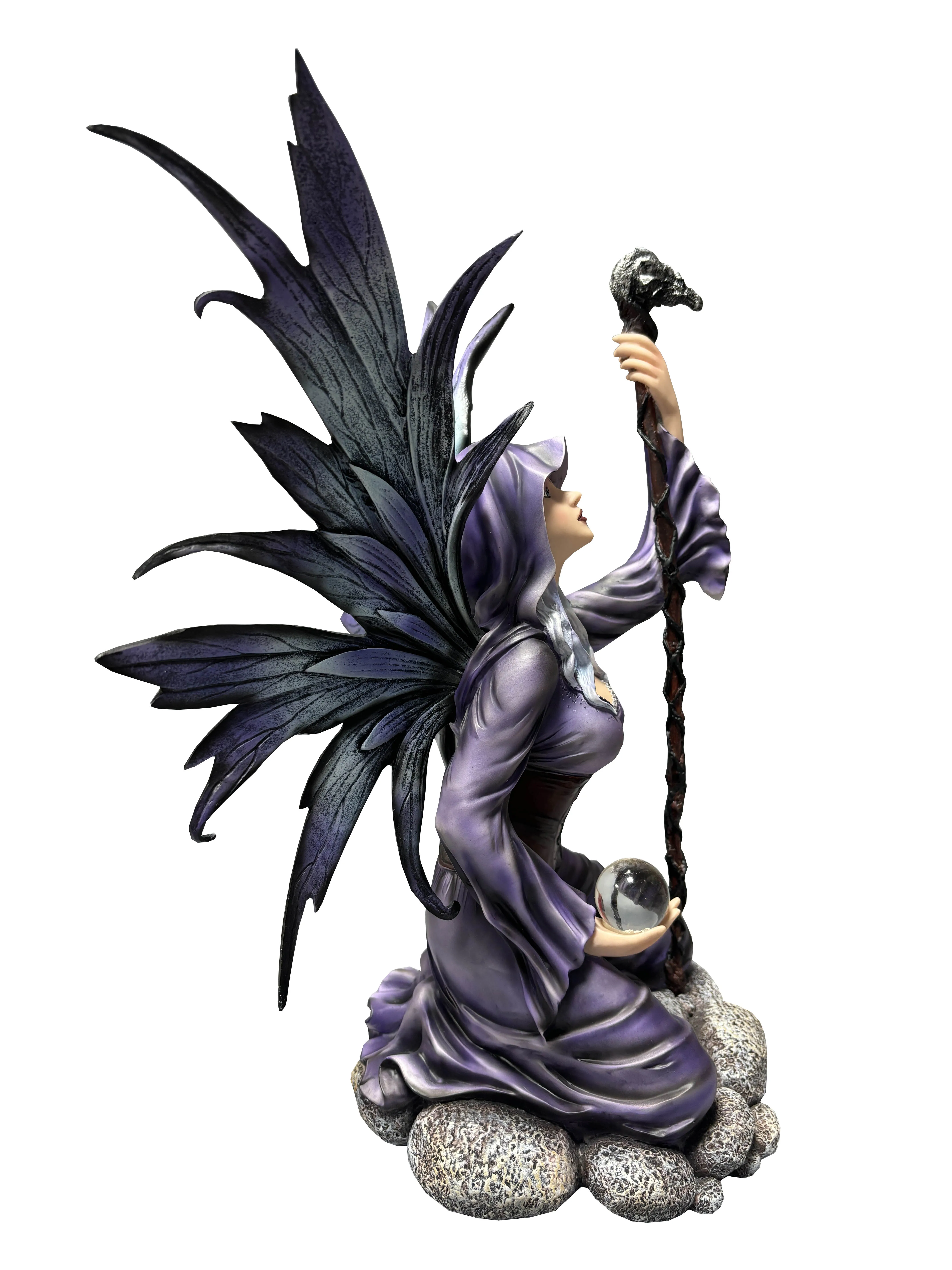 Custom Resin Fairy Figurine with Magic Wand for Garden Decor, 35*24.5* ...