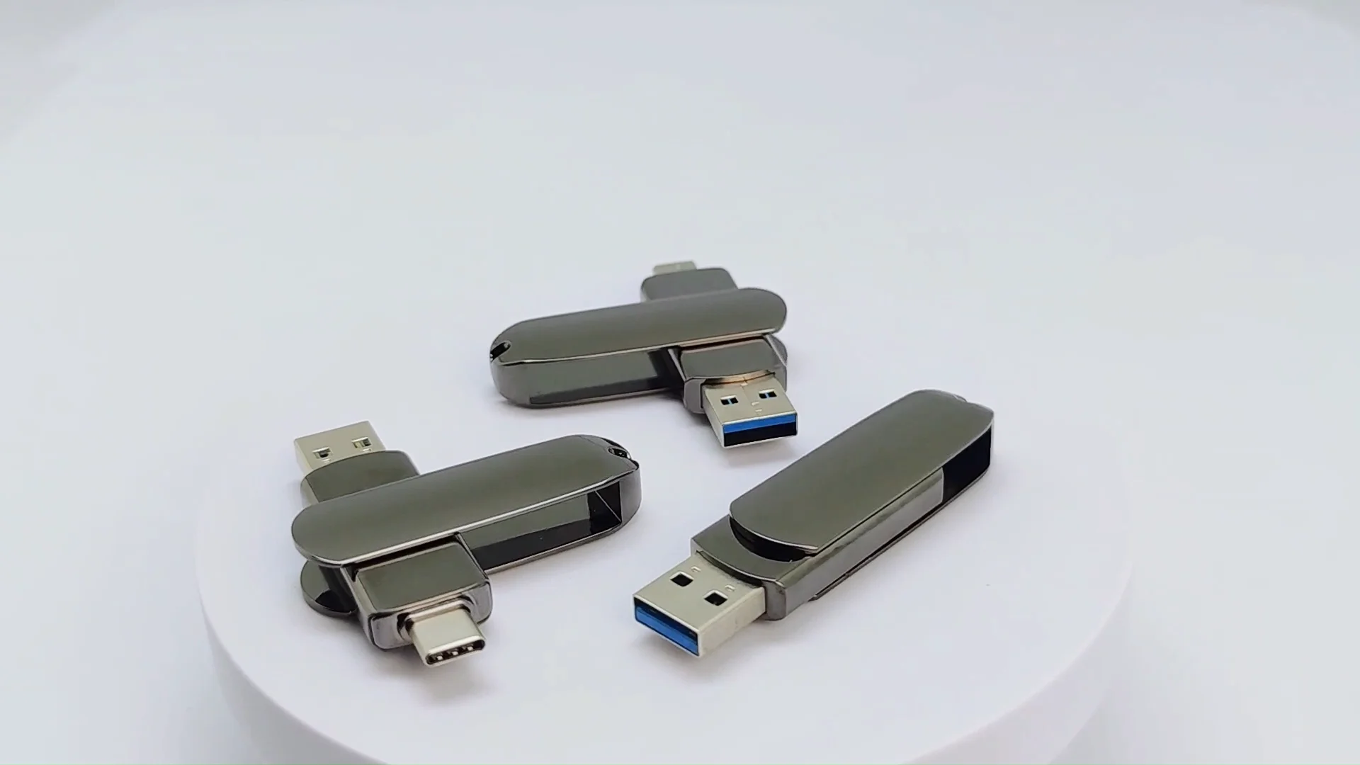 Rotate Mobile Phone U Disk Metal Otg Computer 2-in-1 New 1tb Memory ...