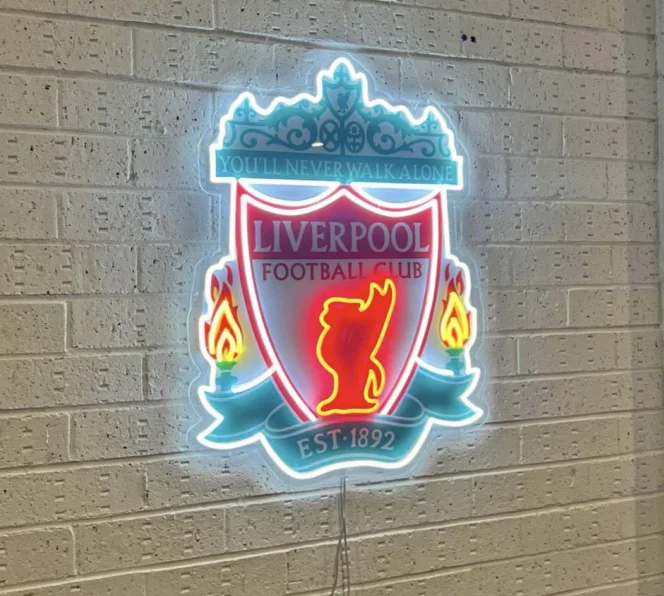 Dropshipping Custom Football Logo Sign 50cm FCB Neon Sign Football Team ...