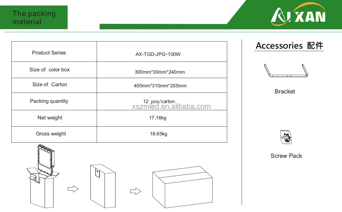 10w 20w 30w 50w 100w 150w 200w Waterproof Ip65 Ip66 Ip67 16500 Lumens ...