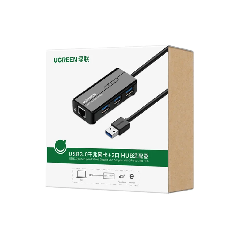 Ugreen Usb 3.0 Hub Ethernet Adapter 10 100 1000 Gigabit Network ...
