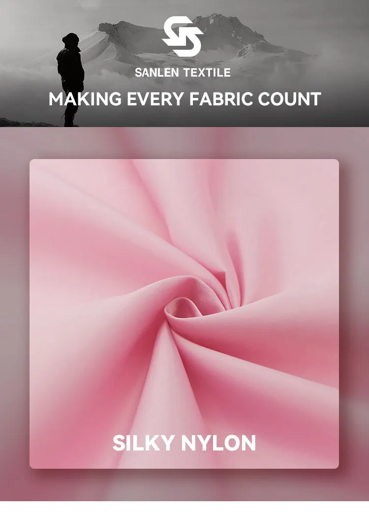 Silky Satin Gloss Shiny Face Waterproof Woven 100% Nylon For Smooth ...