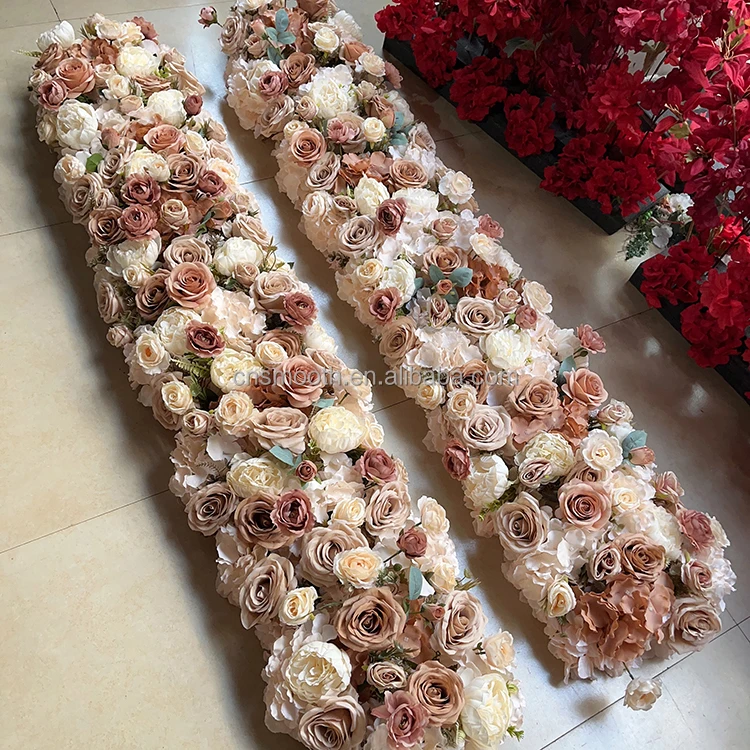 10ft Long Blue White Flower Runner - Wedding Decorative
