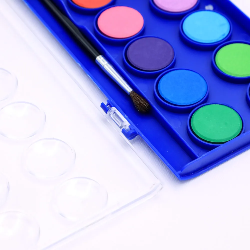 Artmate Watercolor Cake Set 16 Colors With Paint Brush,Watercolor ...