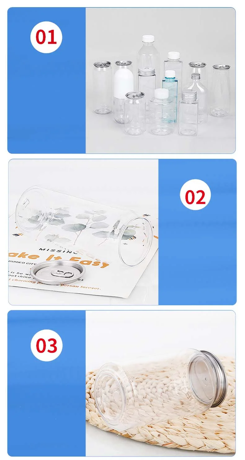 Customizable PET Plastic Cans - High Quality & Transparent