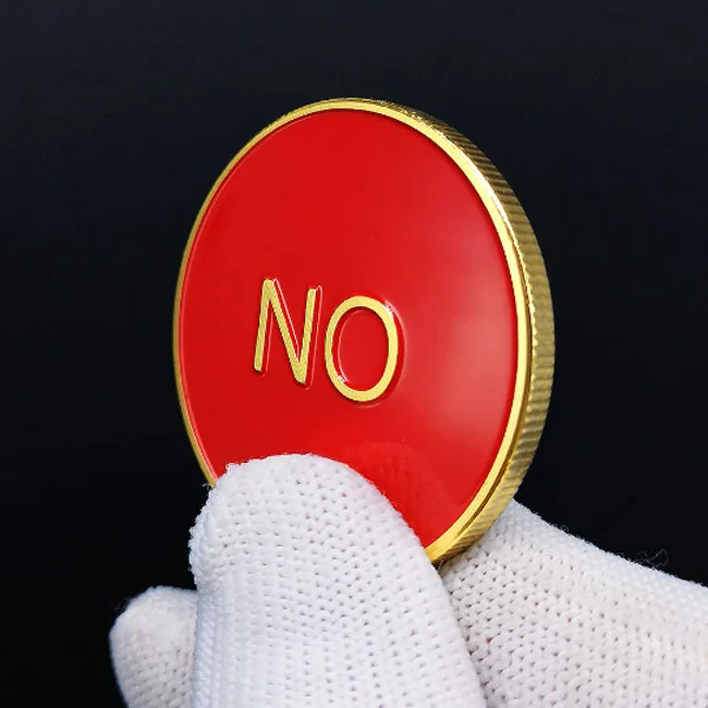 Wholesale Custom Yes No Decision Maker Finger Game Coin