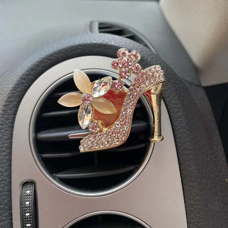 Bling Rhinestone Car Decoration - Perfume Clip Air Freshener
