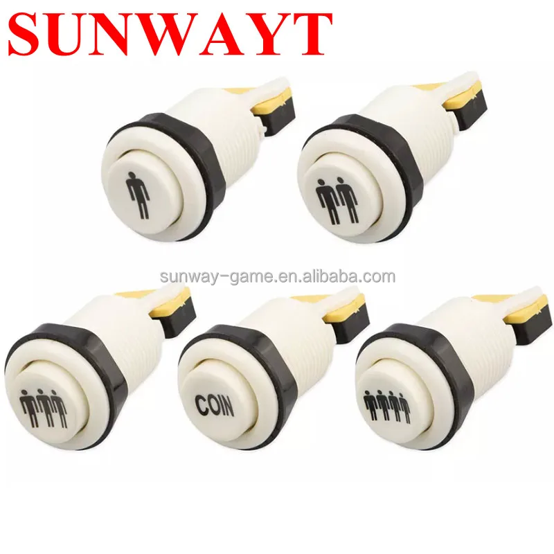 1P/2P/3P/4P/COIN American Happ Style Push Button Arcade Push Button ...