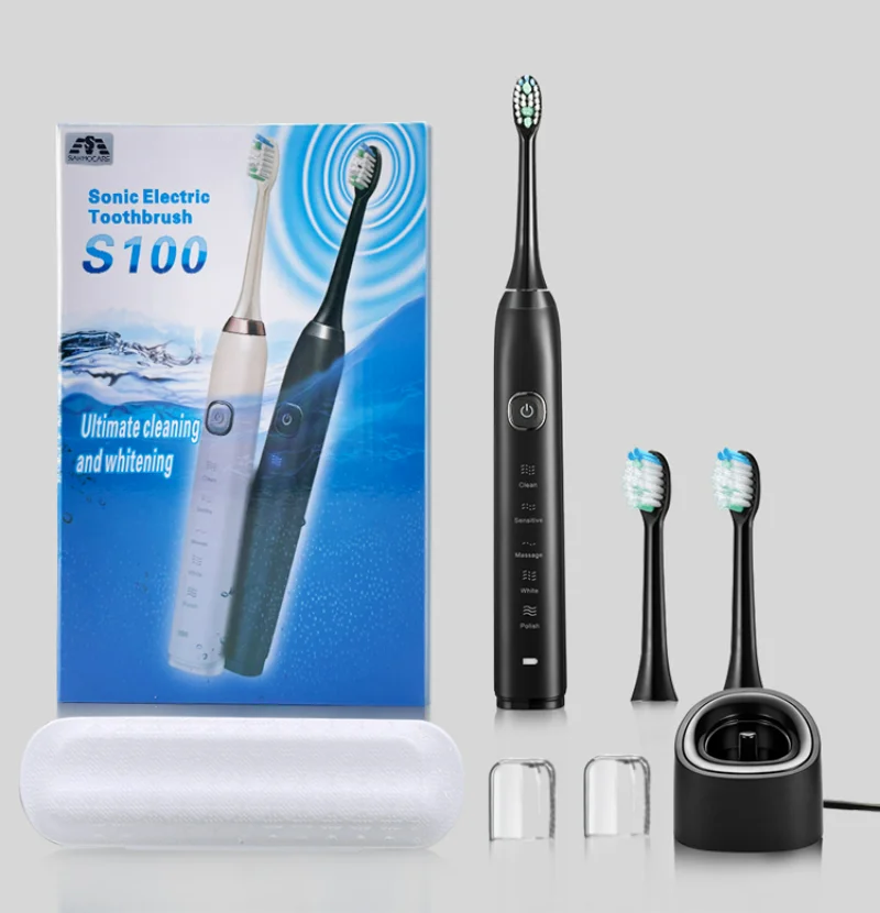 Ipx7 Waterproof Foodgrade Smart Sonic Electric Toothbrush Rechargeable ...