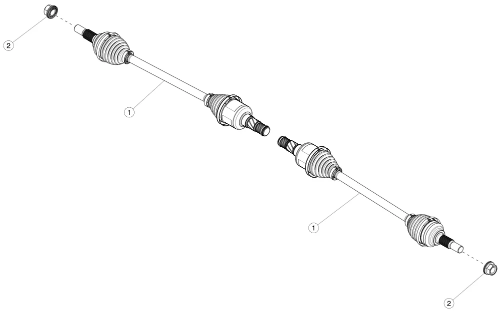 Bainel Front Halfshaft Cv Axle For Tesla Model 3 2017-2021 1044119-00-d ...