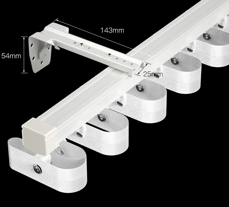 28mm Heavy Duty Ripple Fold Curtain Track Inside PVC S Fold Curtain ...