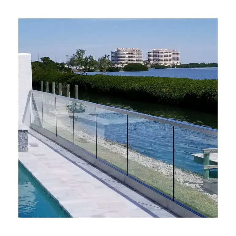 Stainless steel decorative cover balustrade balcony railing glass ...