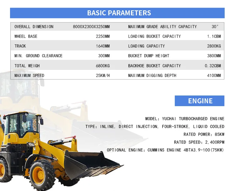 RIPPA Retroexcavadora Chinese Backhoe Loader Efficiency