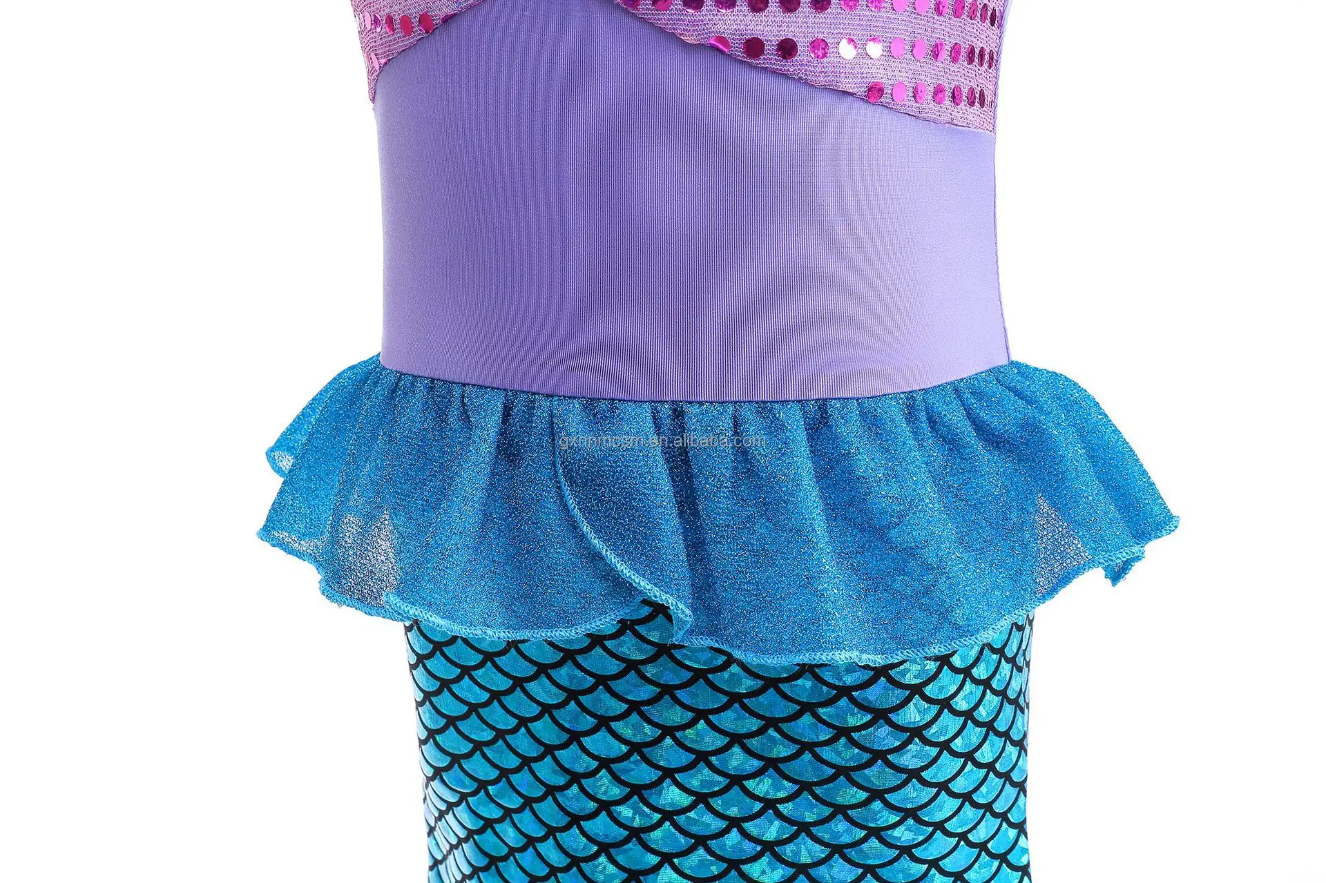 Mermaid Ariel Princess Girl Dress Cosplay Costumes Kids Halloween Fancy ...