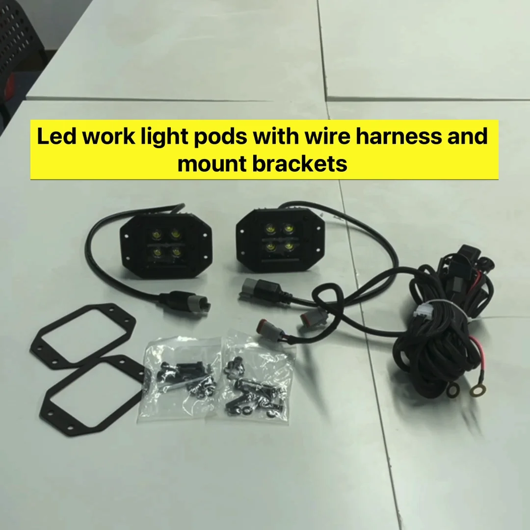 Flush Mount 20w Multi-function 6000k Truck Led Pod Lights With White ...