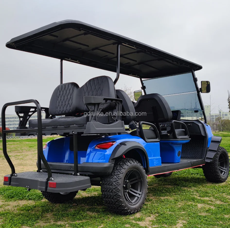 Classic EZGO Model G07 5KW 10 Inch Screen Max 28MPH Off Road 6 Person Golf Cart Club Car 6 Seat ...