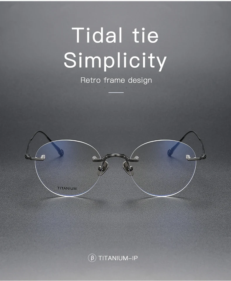 CS80955 High Quality Titanium Rimless Frames Spectacles Optical Eye ...