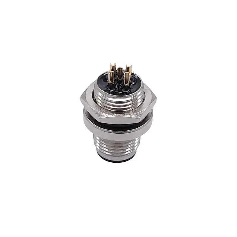 M12 Flange Socket Sensor Stainless Steel Connector a Type 4&5&8 Pin ...