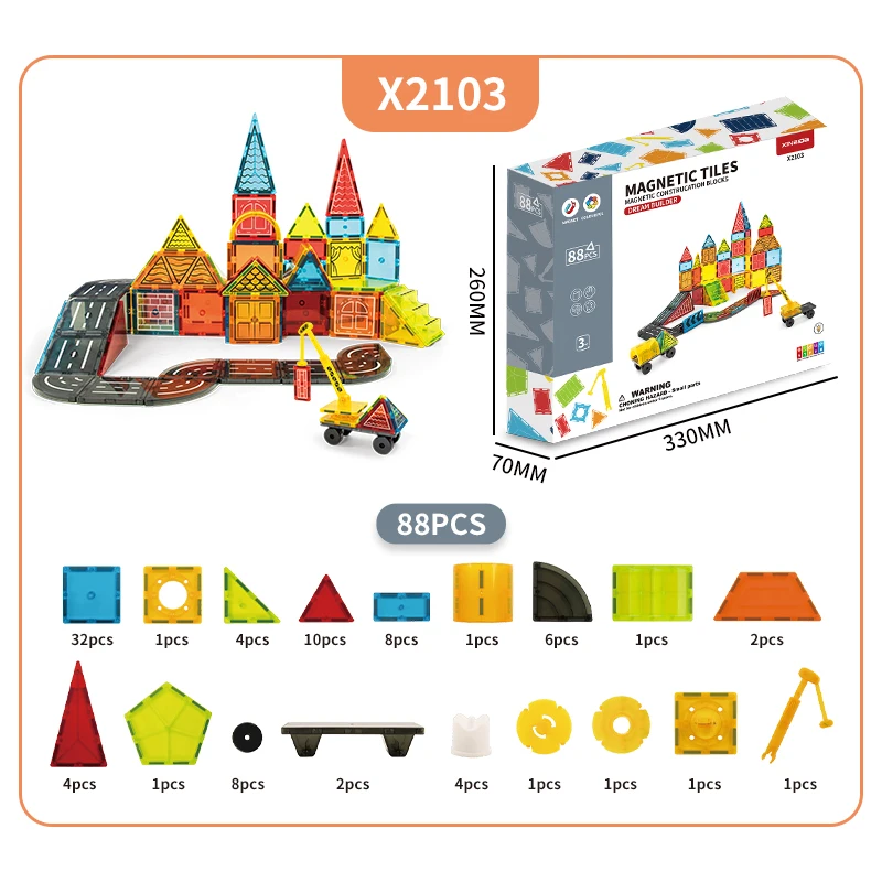 Colorful Plastic Connecting Magnetic Building Blocks| Alibaba.com