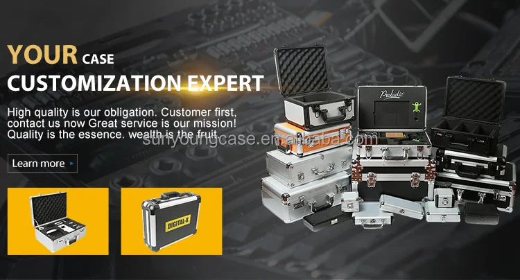 Large Capacity Hard Storage Wheeled Aluminum Flight Case With Custom ...