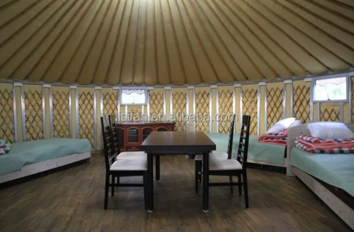 Outdoor Bamboo Tent Yurt Home Luxury Mongolian Yurt