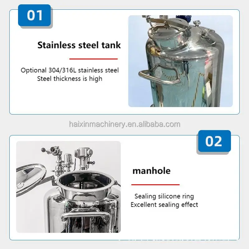 Stainless Steel 100l 200l 300l 500l Industrial Pneumatic Air Agitator ...