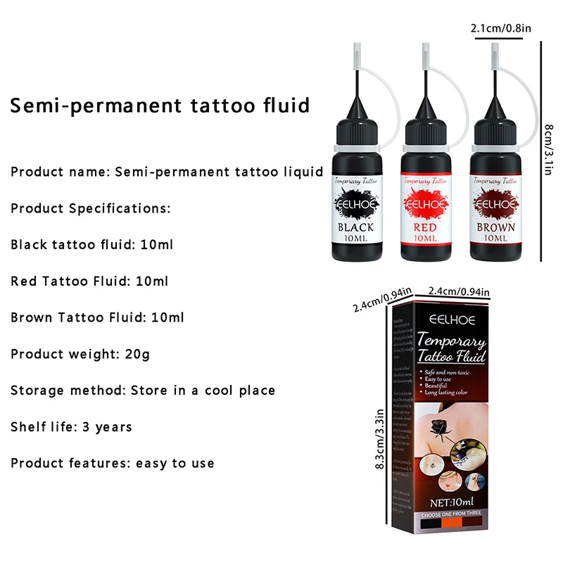 Diy Tattoo Juice Semi-non-reflective Milk Henna Tattoo Waterproof Body ...