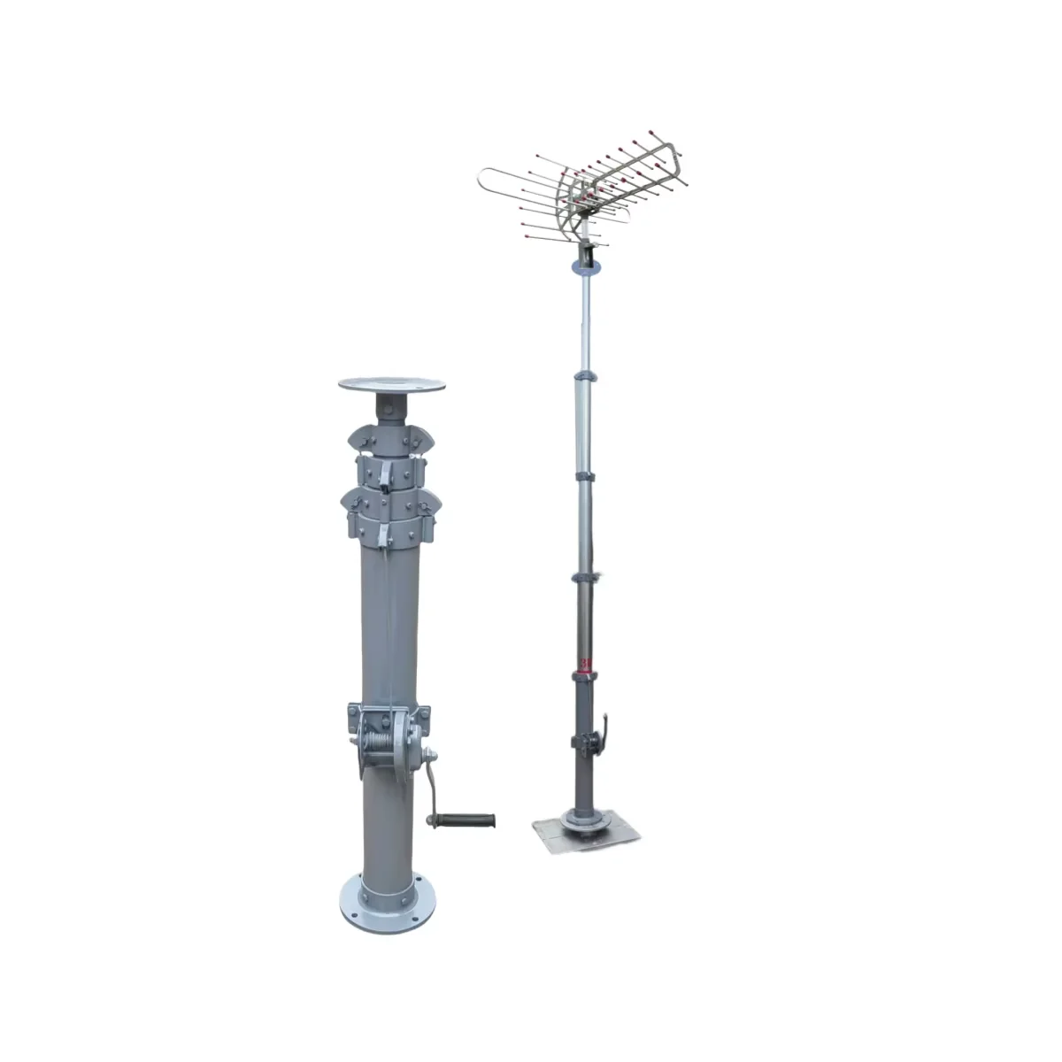 Manual Telescopic Mast with Four-Directional Support Structure