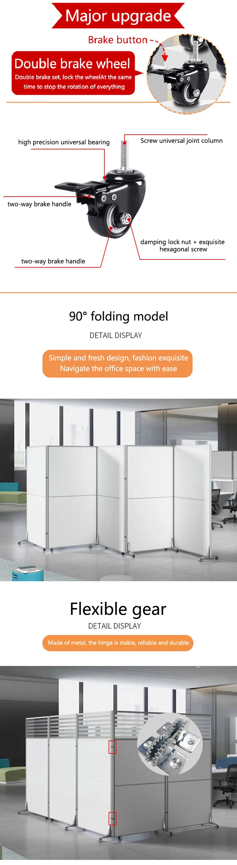 Factory Customized Room Partition Wall Divider Movable Office Wall ...