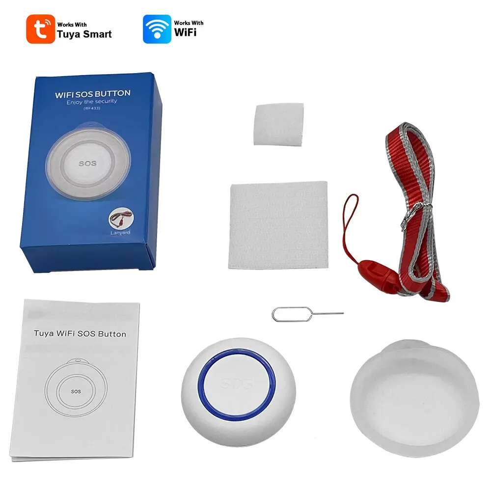 Tuya Wifi Sos Button Wireless Emergency Button Alarm Home Burglar Alarm ...