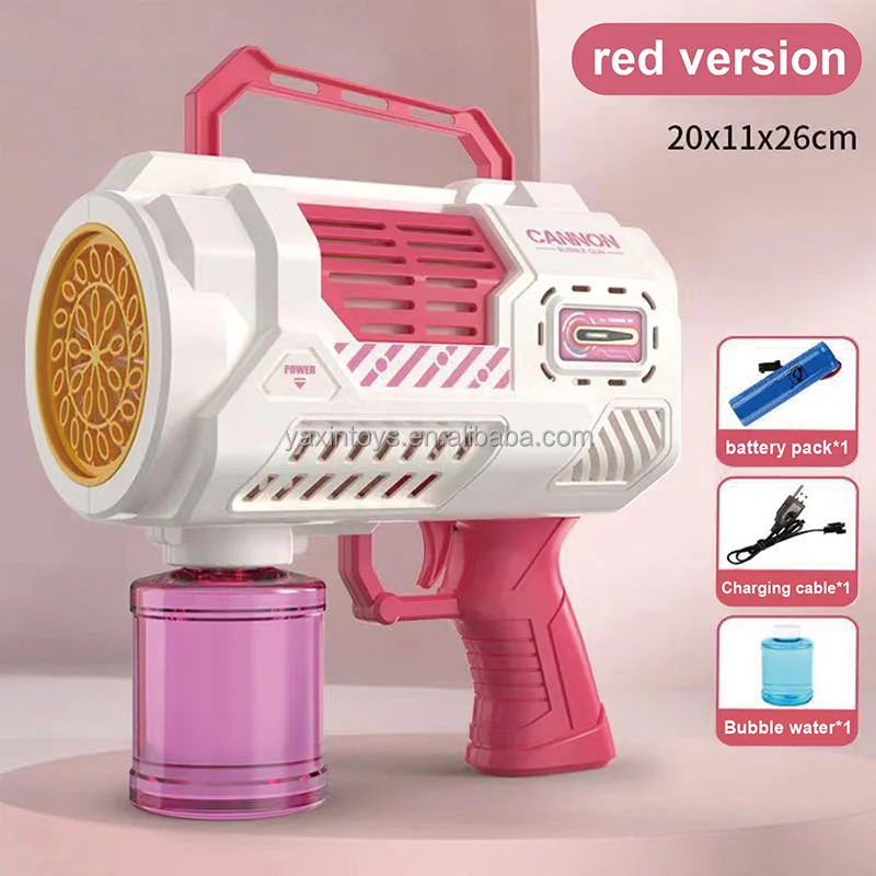 26 Holes Electric Bazooka Bubble Gun - Outdoor Fun for Kids