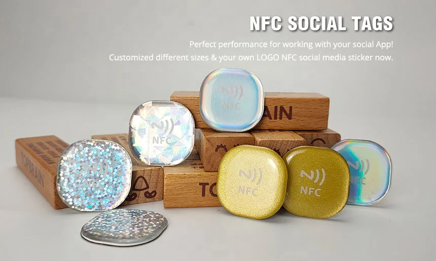 Waterproof NFC Tags for Social Media Sharing on Mobile