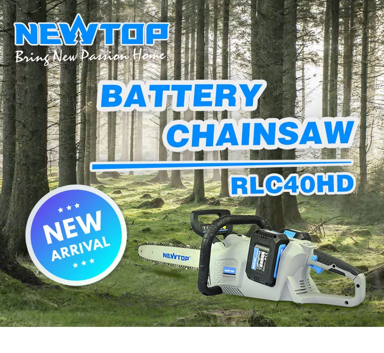 40V Brushless One Handed Lithium Battery Chain Saw Cordless Electric ...