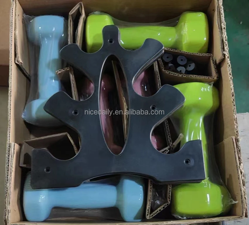 Gym Fitness 1kg 2kg 3kg 4kg Custom Weights Colored Pvc Coated Dumbbells ...