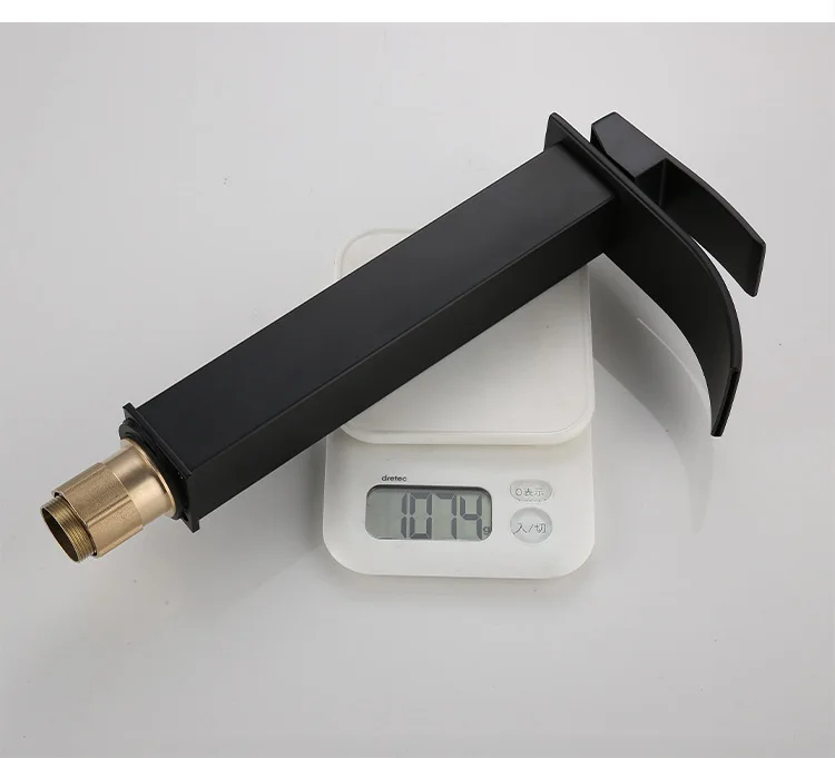 Douch Hotel Bathroom Basin Faucet Brass Single Hole Waterfall Brass Hot ...