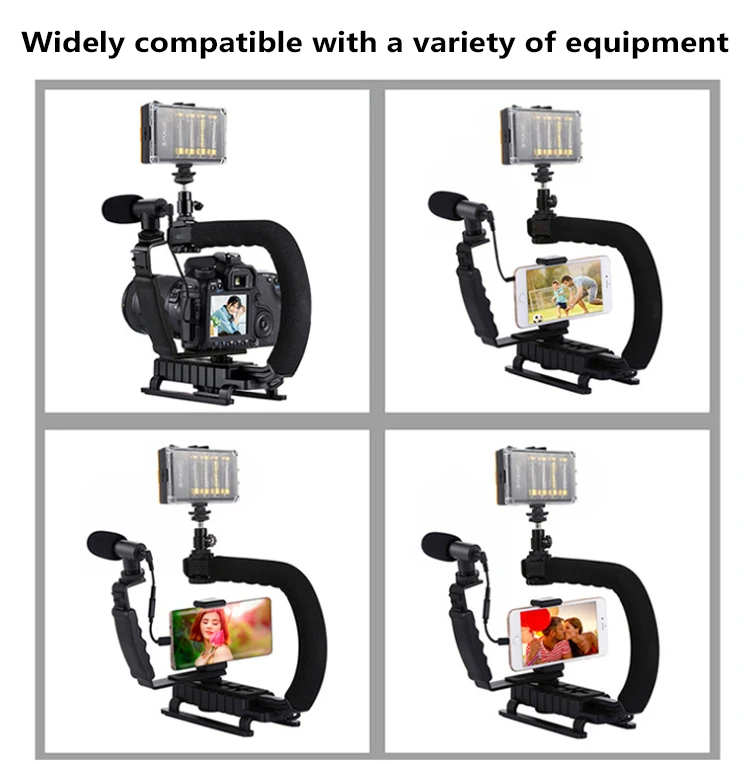 U Type C Shaped Handheld Holder Camera Stabilizer Flash Bracket For ...