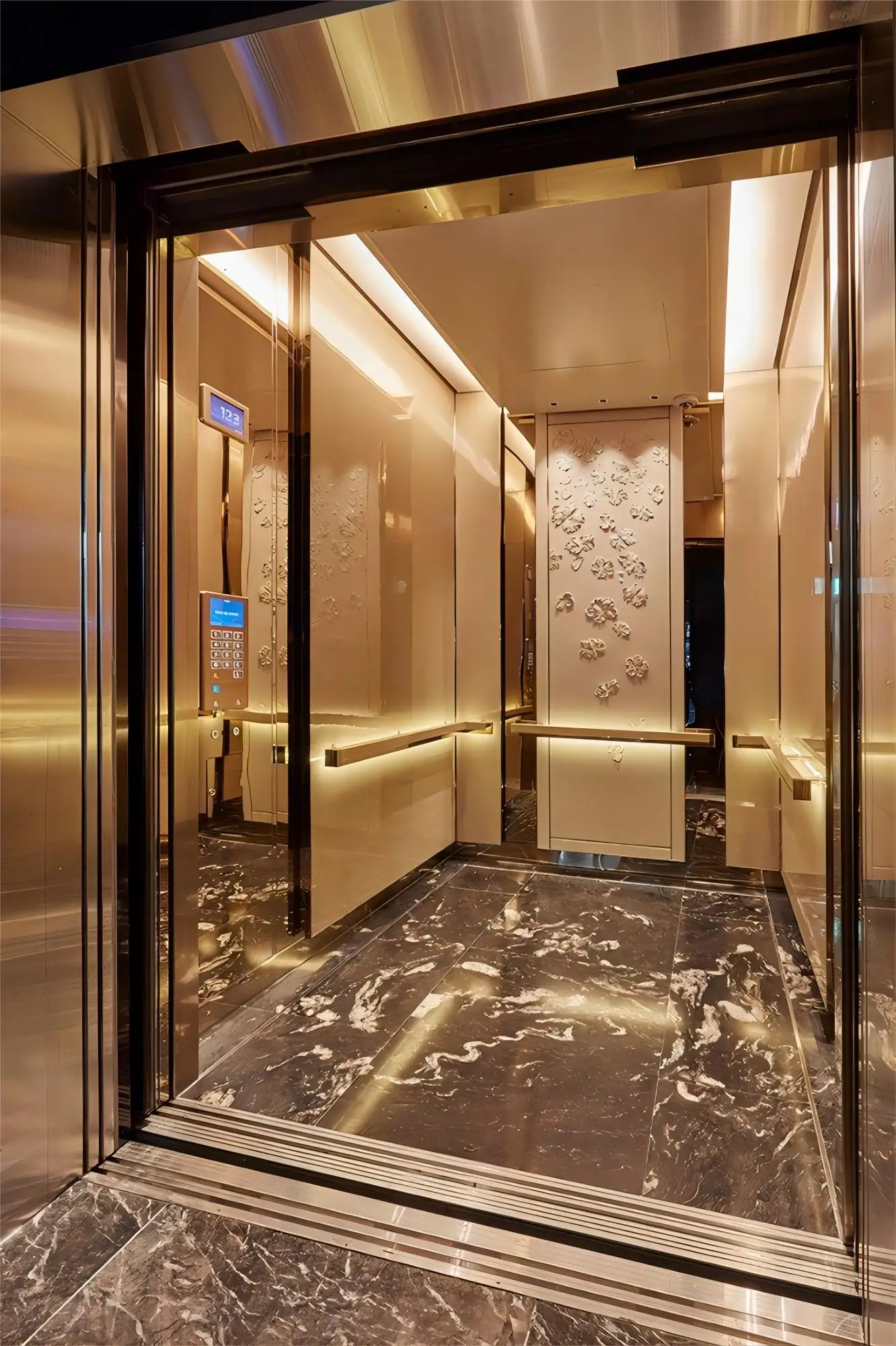 Luxury Modern 10 Person Panoramic Observation Lift Roomless Glass ...