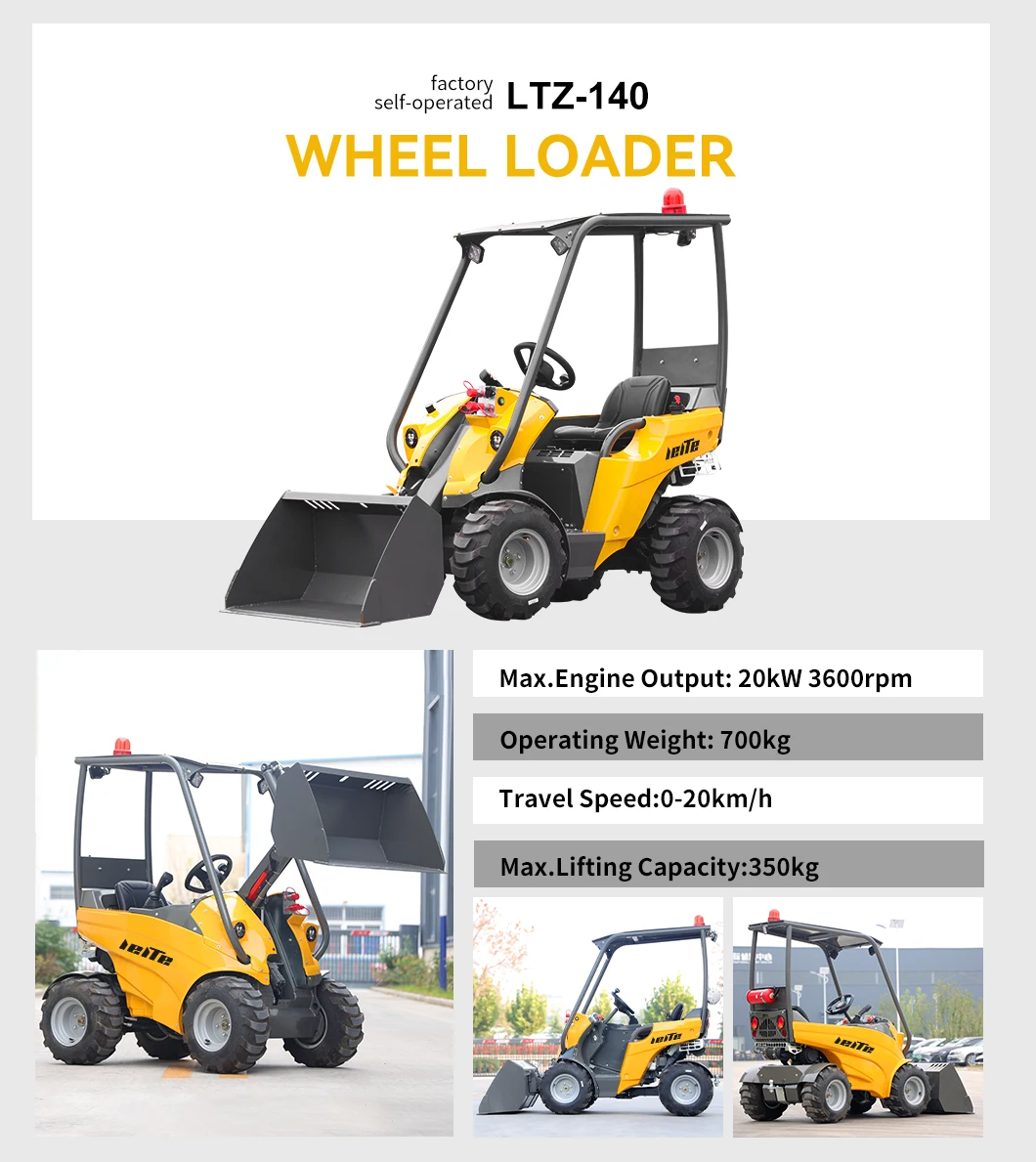 LEITE Compact Wheel Loader - High Efficiency & Premium Quality
