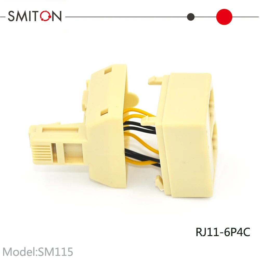 Rj11 Wall Plate Male Plug To Dual Rj11 Female Socket Adapter - Buy Male ...