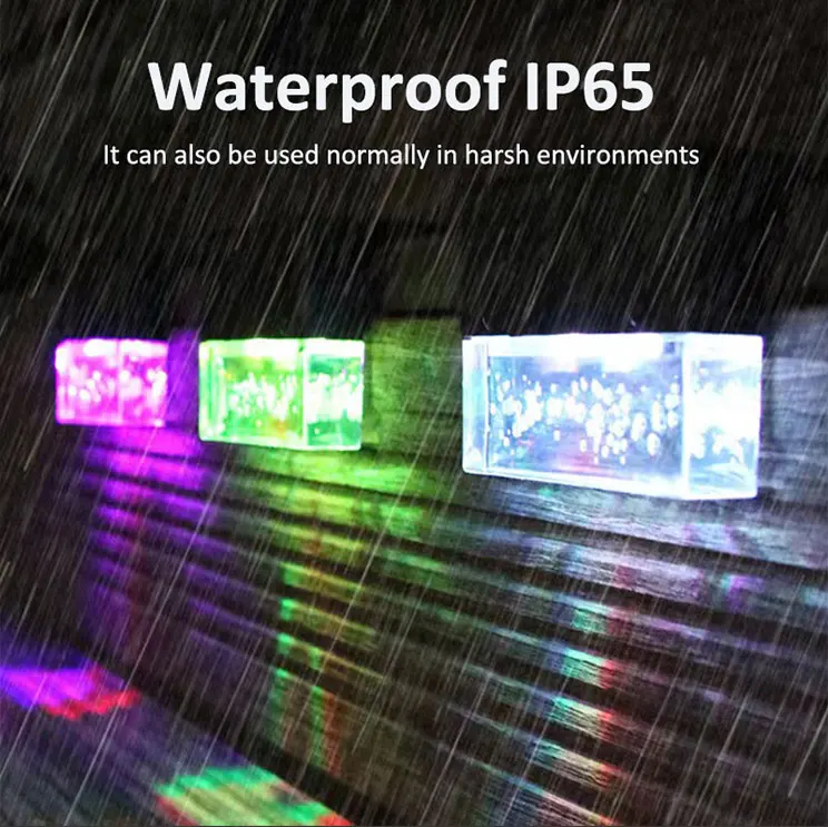 Solar Pool Side Lights Color Changing Outdoor Led Step Light Waterproof ...