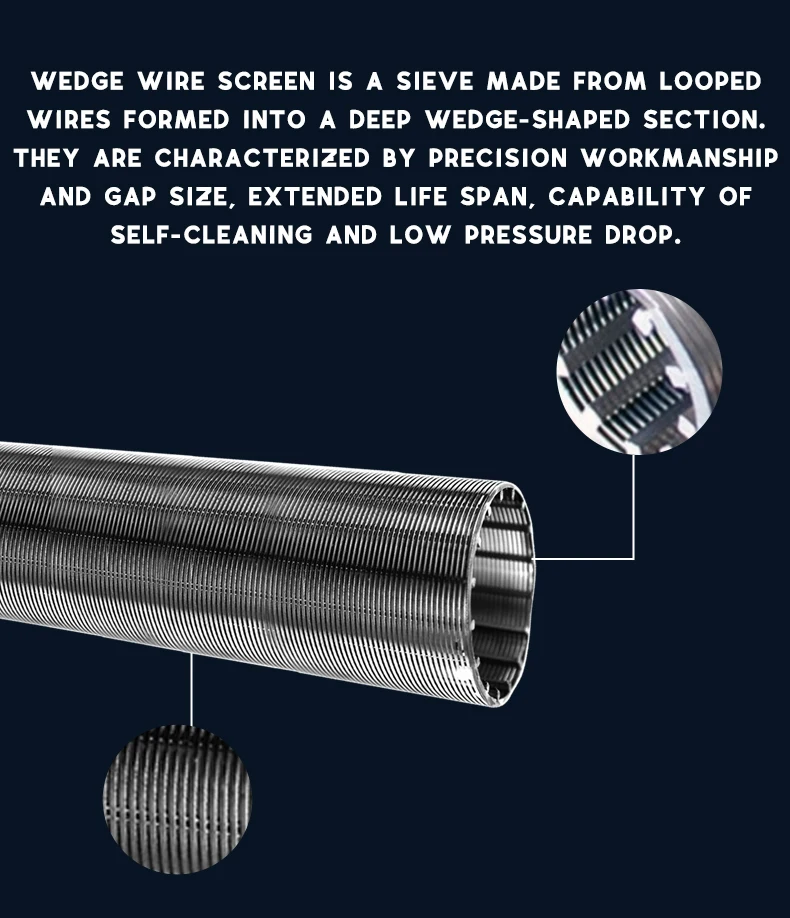 China Factory 25 Micron Cylinder Slotted Sieve Stainless Steel Screen ...