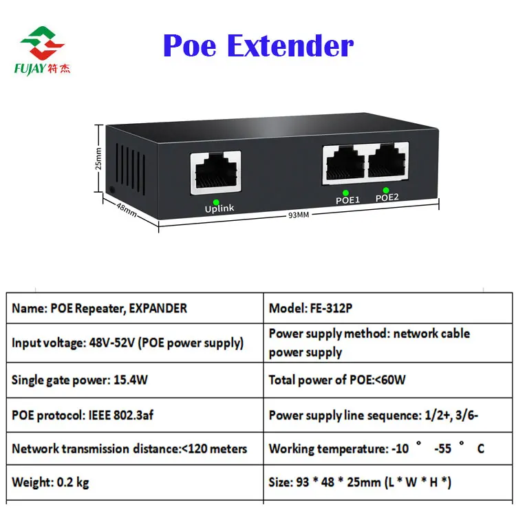 500m Long Distance Ethernet Repeater Converter for IP Cameras