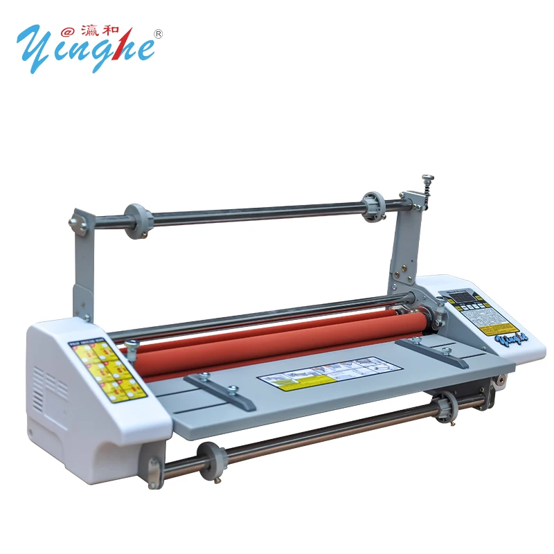 Desktop Heated Roll Laminator A2 A3 Hot Cold Lamination Roll to Roll Laminating Machine High ...