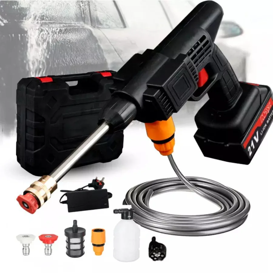 Car Wash Spray Gun Cordless Lithium Battery Rechargeable Portable High ...