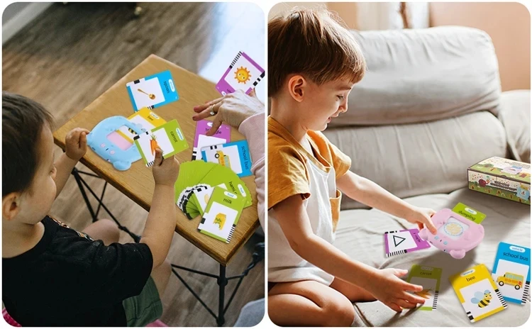 Kids Learning Flashcard Speech Therapy Machine Toy Rechargeable Reader ...