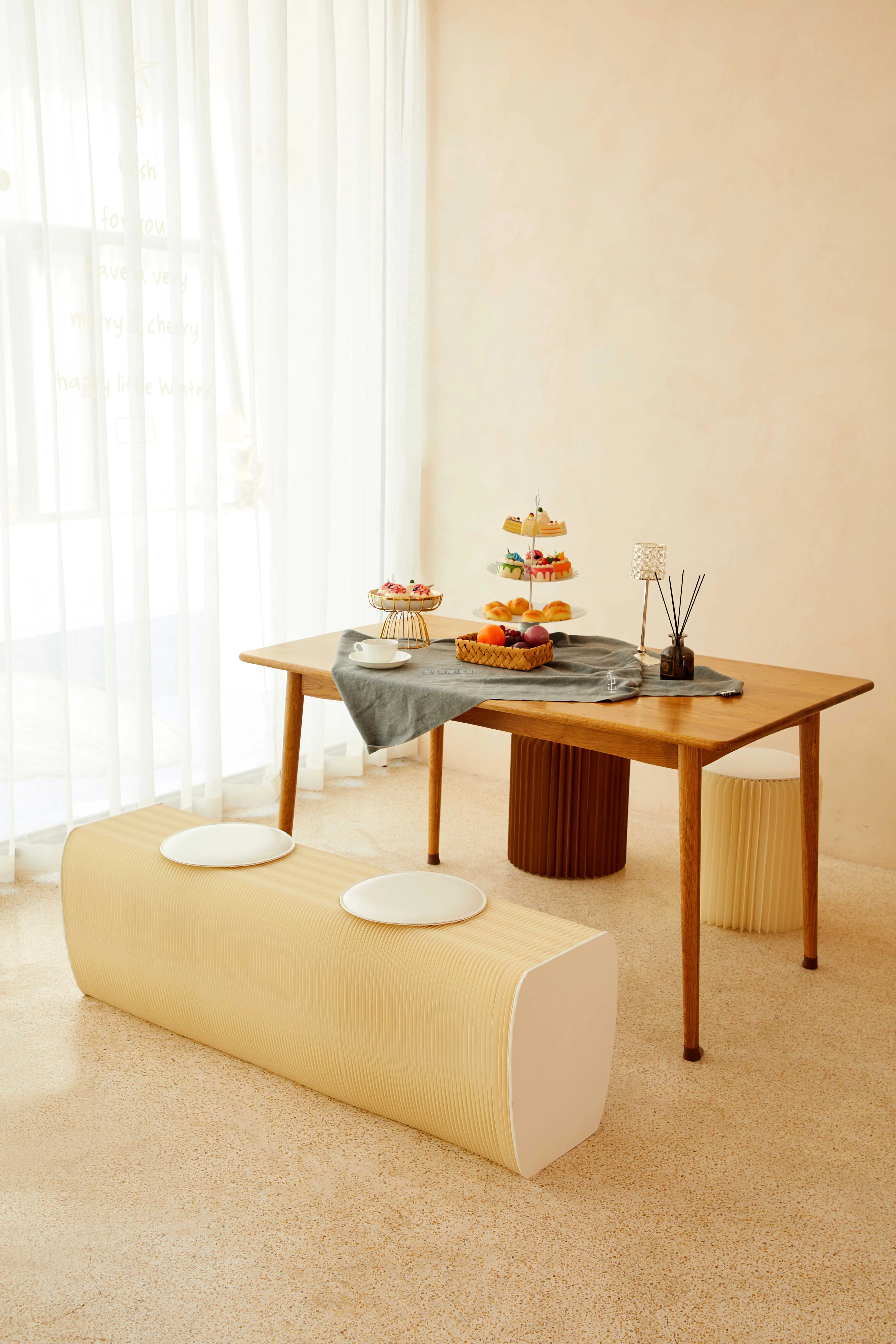 Own Design Patent Custom Honeycomb Structure Kraft Paper Paper Bench ...