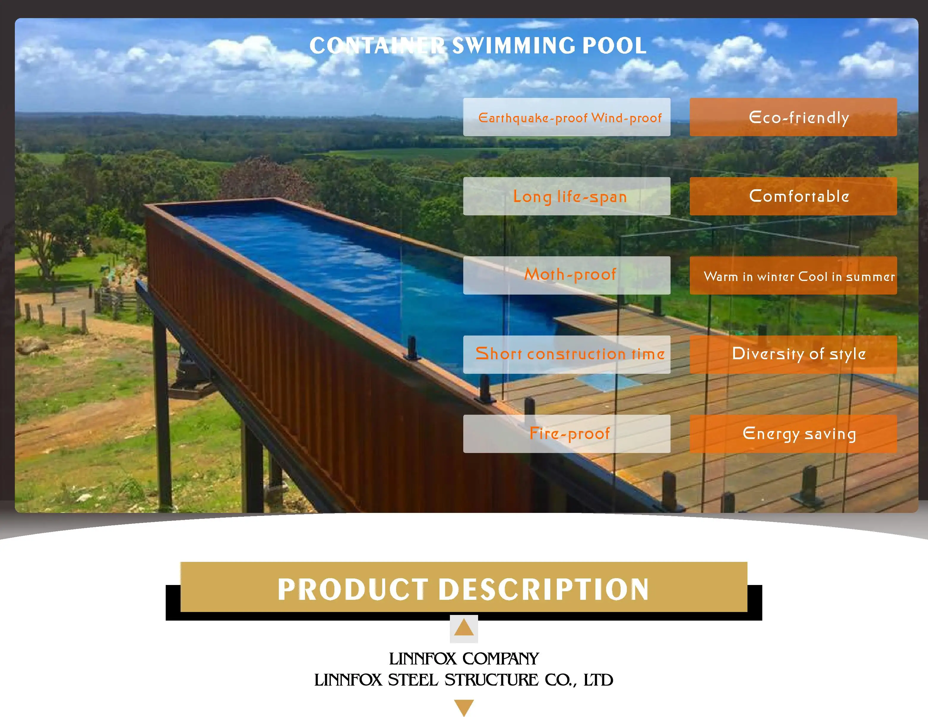 Easy Assembly Frp Prefab Swimming Pool Prefab Fiberglass Shipping ...