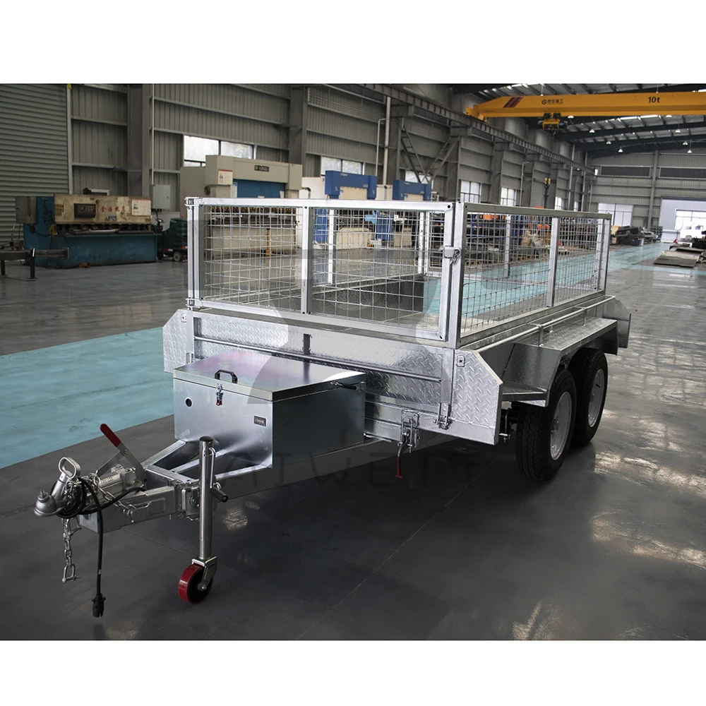 Galvanised Tandem Farm Plant Tipper Tipping Trailer Hydraulic Trailer Cars